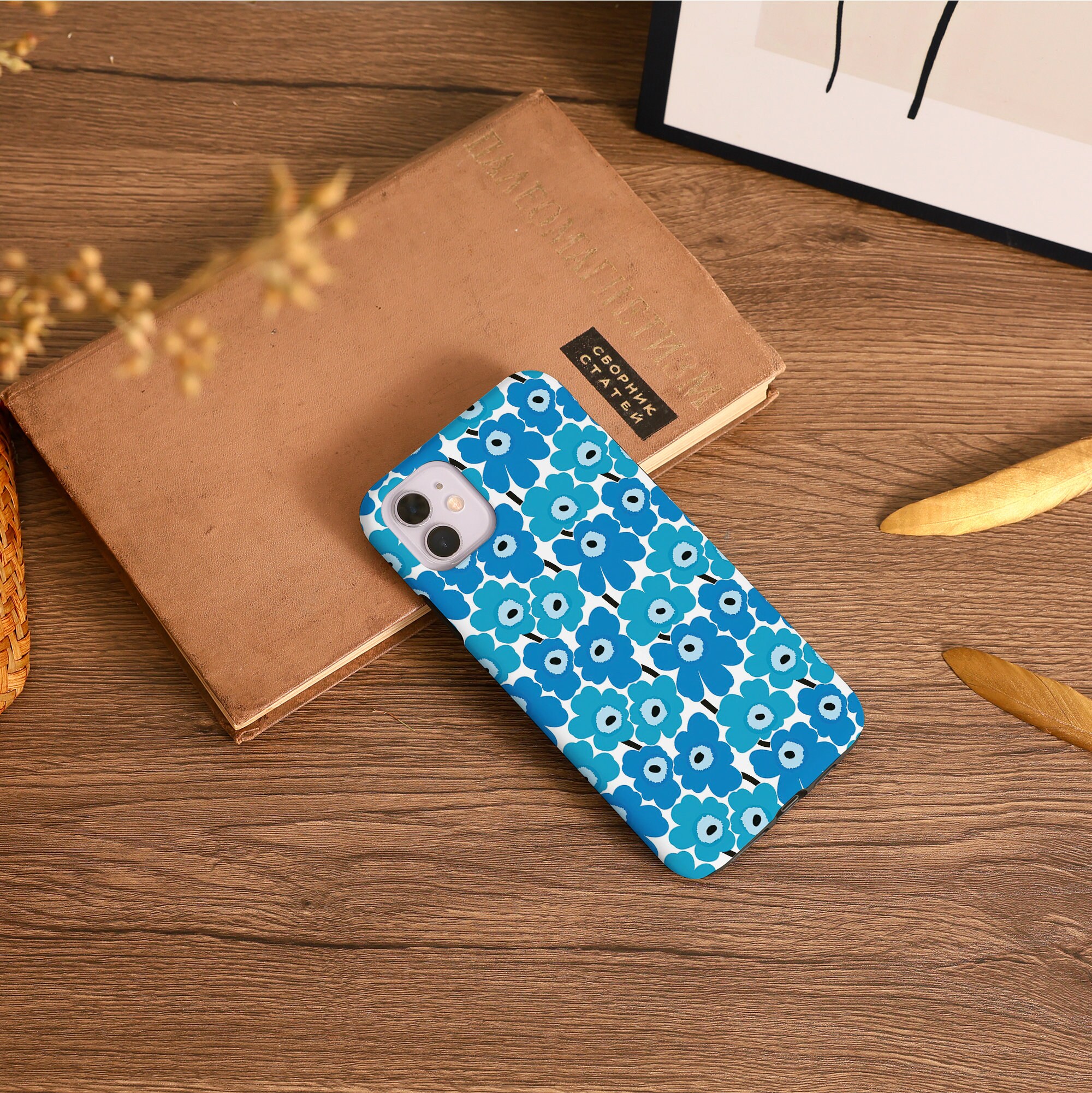 Blue Flower Clusters iPhone Case for iPhone 16e 16 15 14 12 13 Pro Max ...