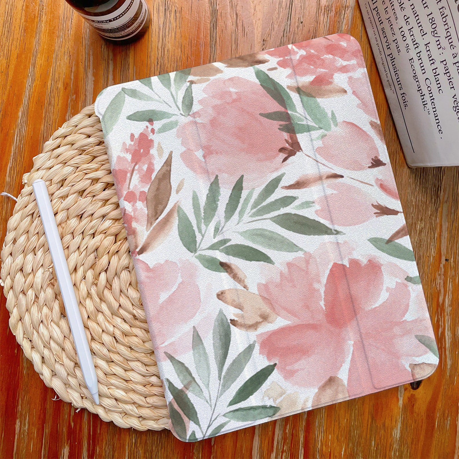 Retro Floral Aesthetic Ipad Case Ipad Air 4/5 Case With Pencil - Etsy UK