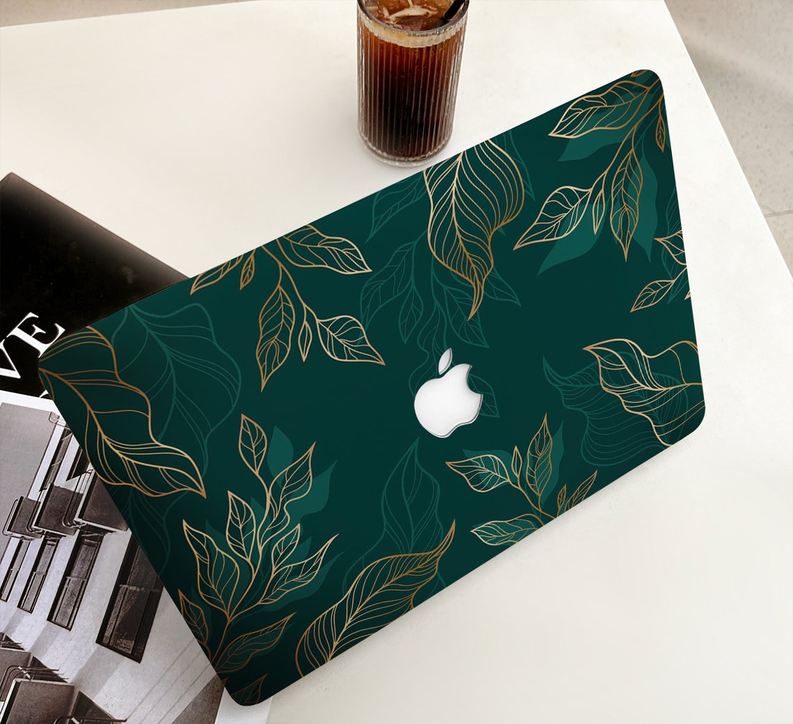 Blackish Green Leaves MacBook Case for New MacBook Pro 16 15 MacBook ...
