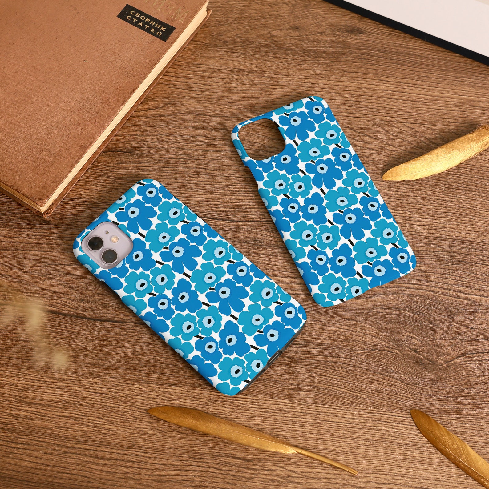 Blue Flower Clusters iPhone Case for iPhone 16e 16 15 14 12 13 Pro Max ...