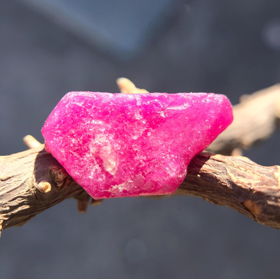 Natural Pink Ruby Rough, Natural Ruby Raw, 21x12 MM Ruby Crystal, Uncut ...