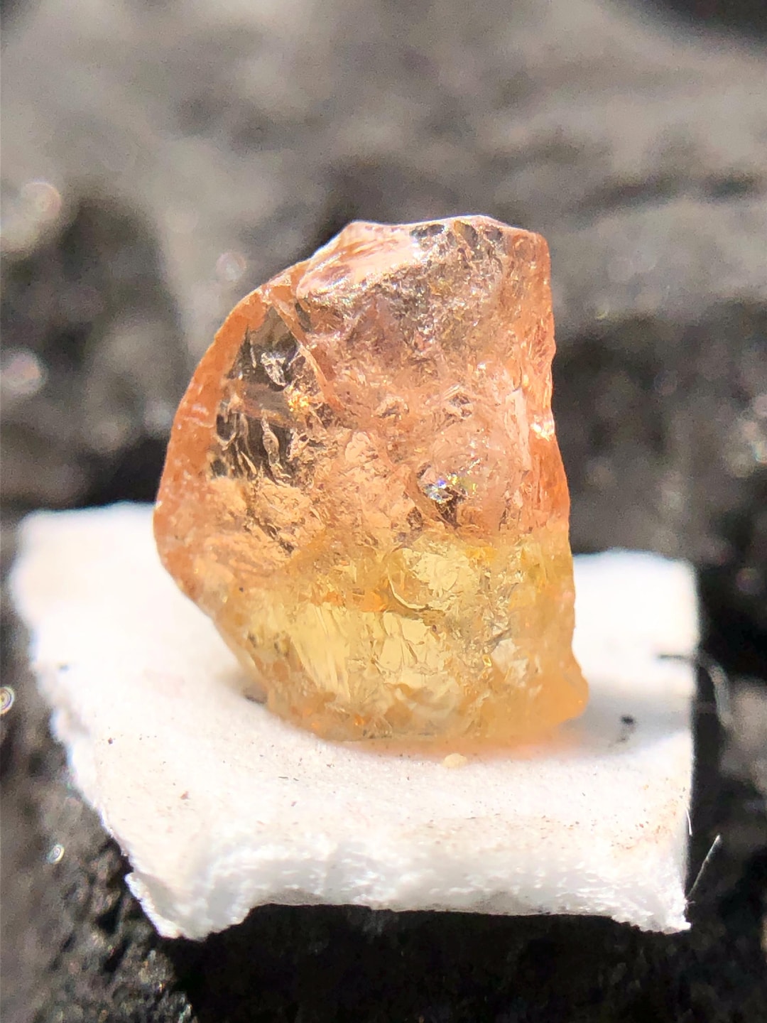 Rare Yellow Orange Color Tanzanite Rough 1.65 Ct. Tanzanite Specimen ...