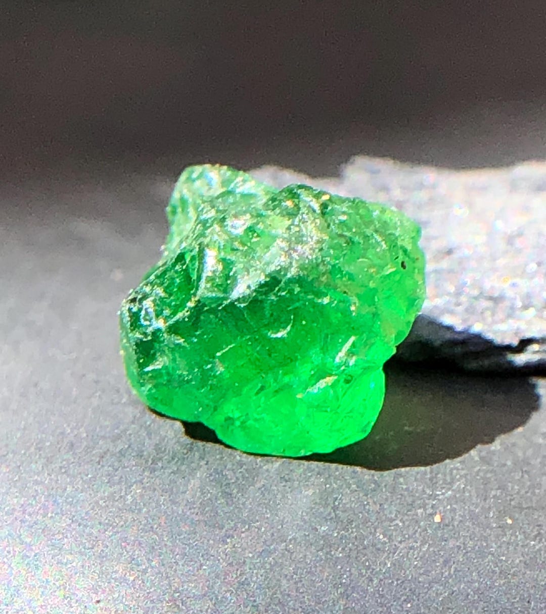 Natural Green Tsavorite Rough, 3.70 Carats Uncut Tsavorite Rough, Unheated Green Garnet Rough ...