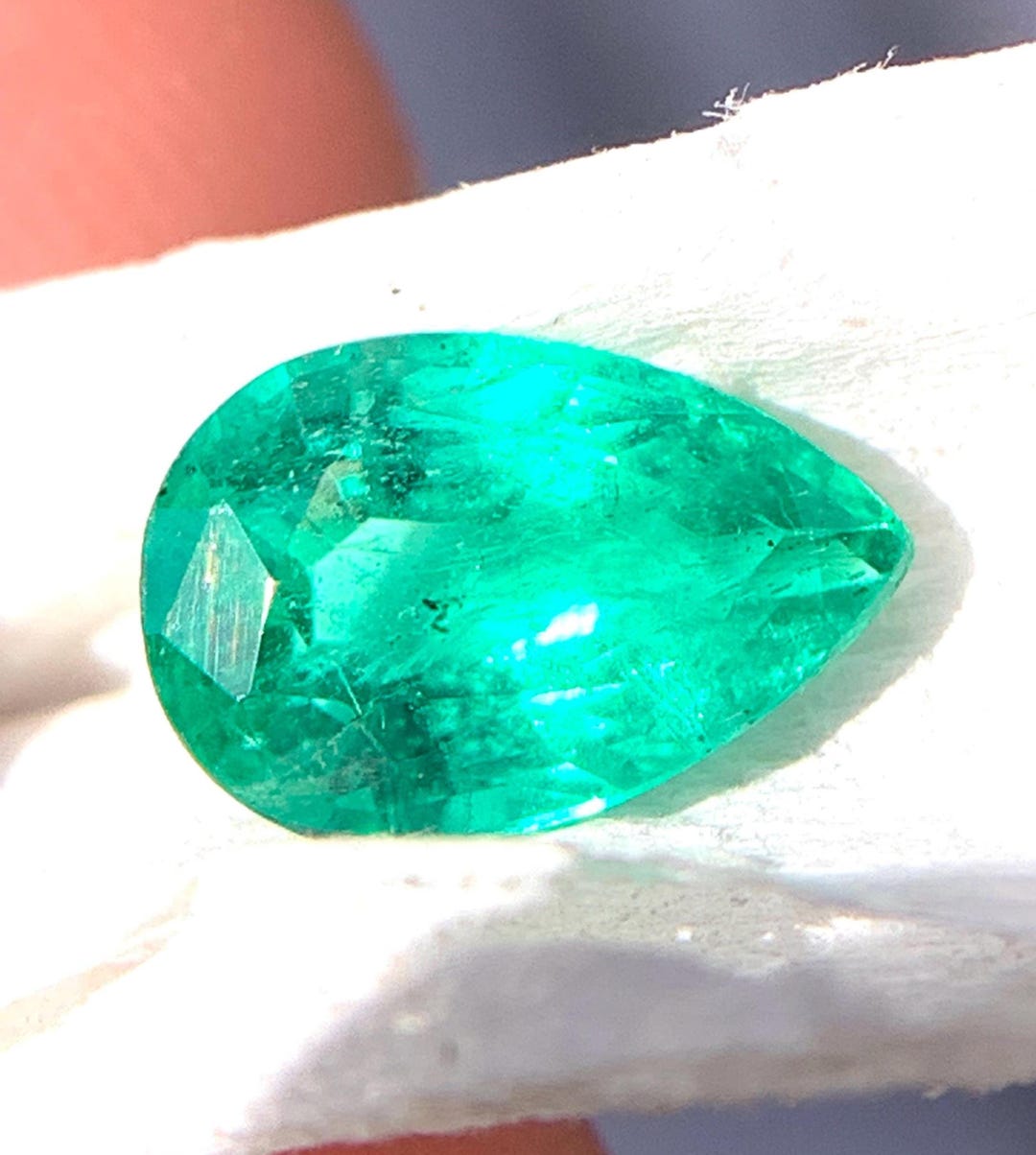 Natural Emerald Faceted Pear Shape Gemstone, 8X5MM Loose Emerald Stone ...