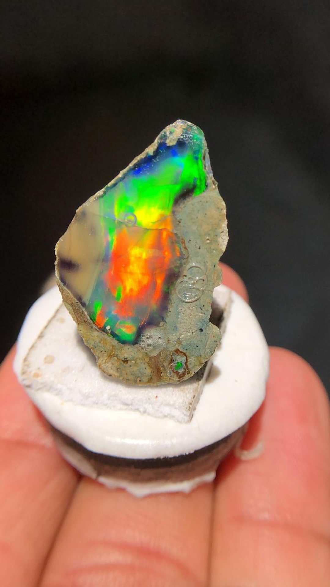 Rainbow Fire Ethiopian Opal Rough, 12 Carat 28x17 MM Specimen Opal Raw ...