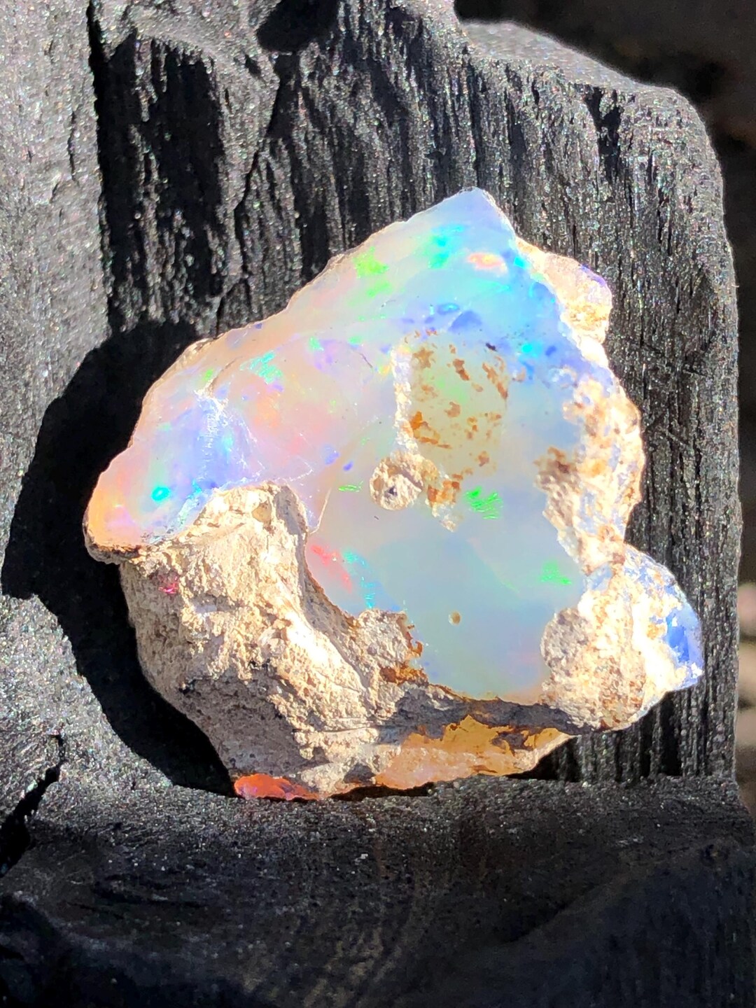 Natural Ethiopian Opal Rough, Bi Color Crystal Opal, Unheated Opal ...