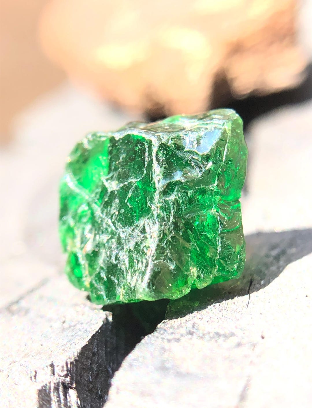 Vivid Green Natural Tsavorite Rough, Uncut Green Tsavorite Rough, Unheated Garnet Rough, Natural ...