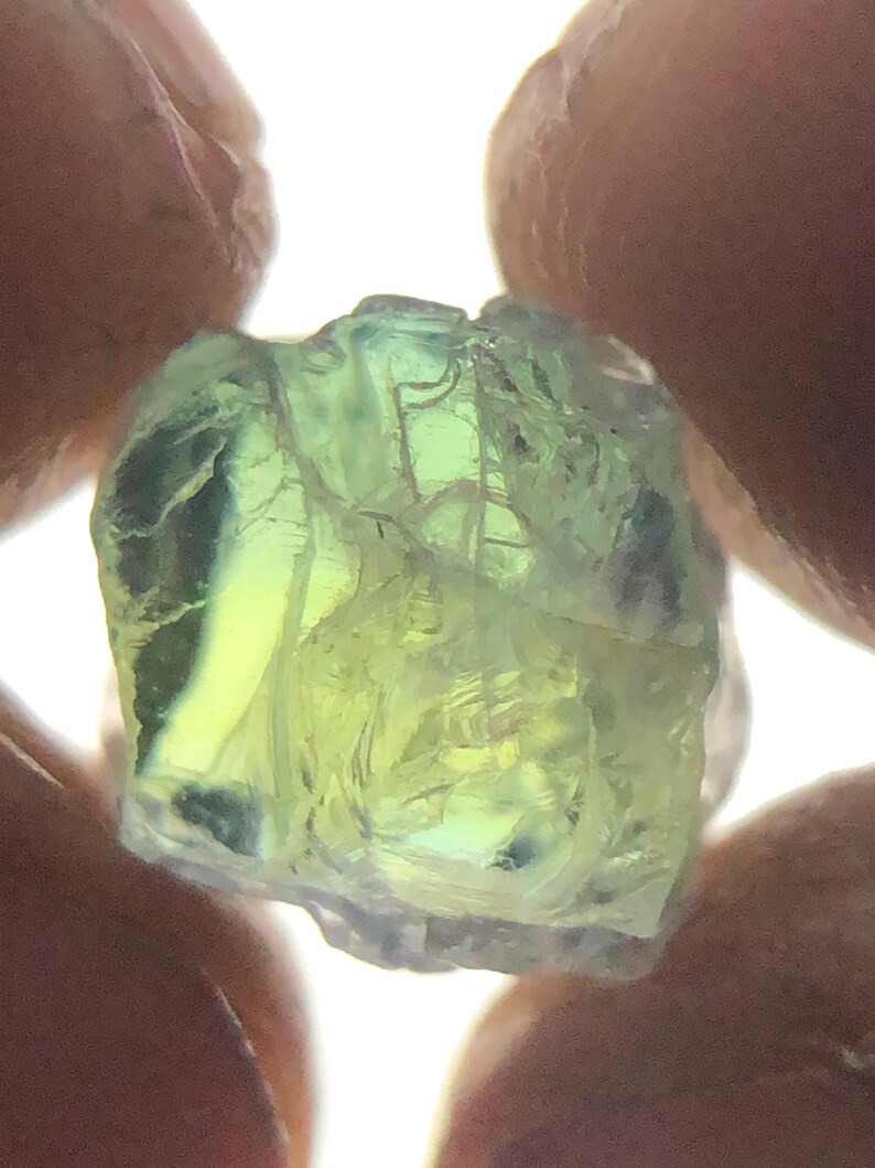 Natural Purple Yellow Blue Color Tanzanite Raw, 3.80ct Loose Zoisite ...
