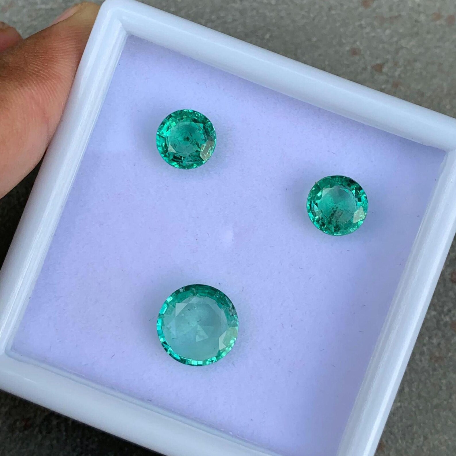 Natural Emerald Layout Gemstone Use for Jewelry Making, Faceted Emerald ...