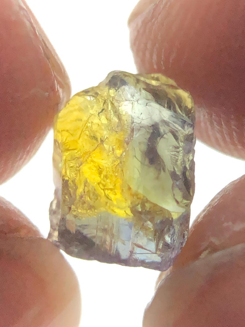 Natural Purple Yellow Blue Color Tanzanite Rough, 1.70 Carats Loose ...