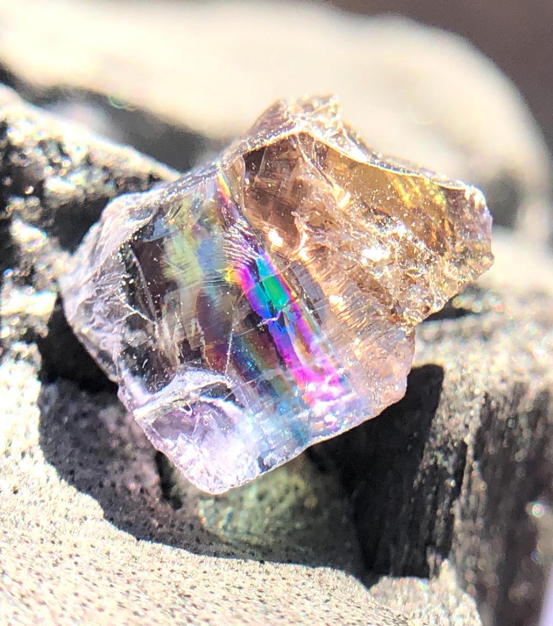 Rarest Bio Rainbow Colorful Tanzanite Rough, Purple Green Blue Brown ...