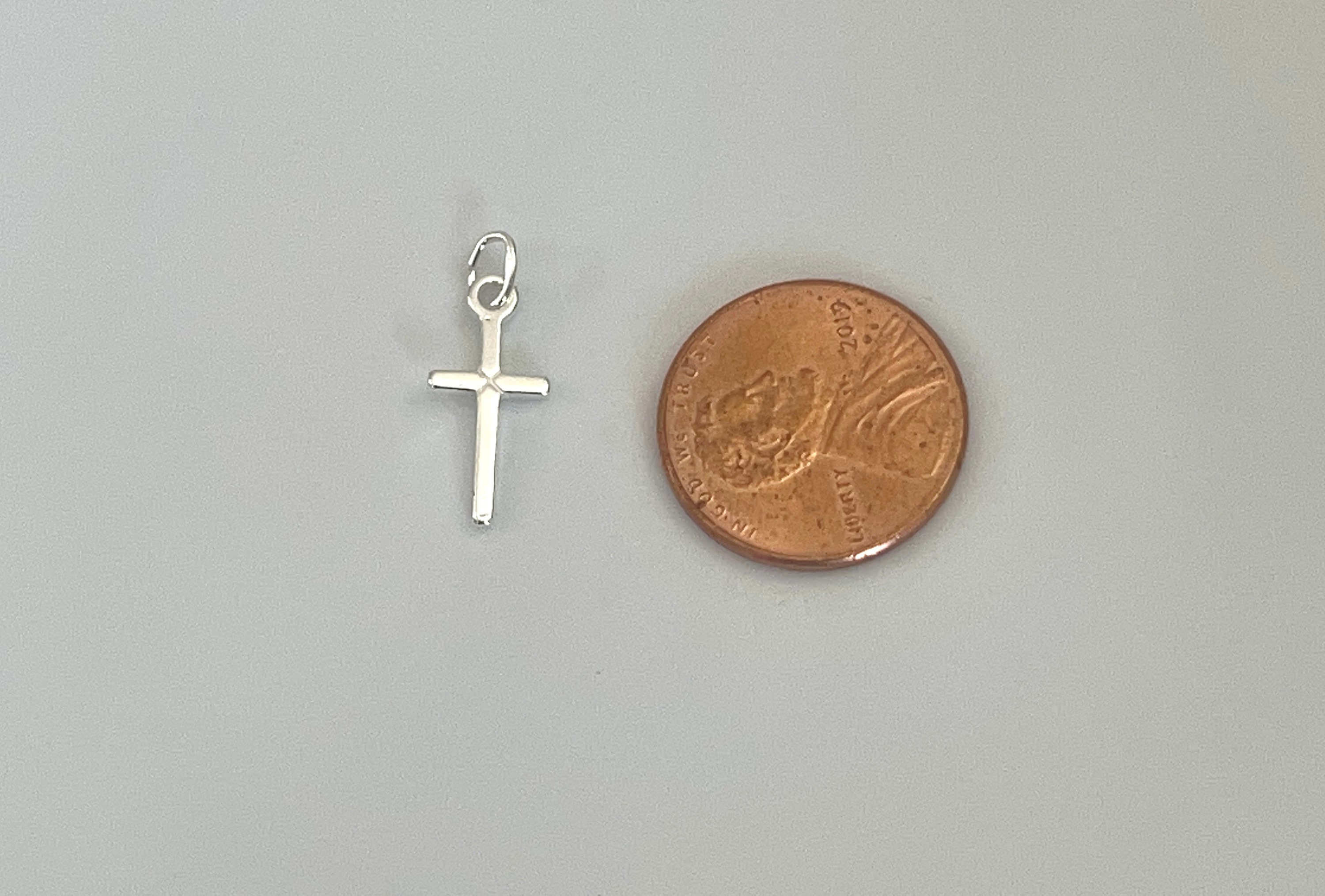 Cross Charm Silver Sterling Silver Cross Charm Silver Cross - Etsy