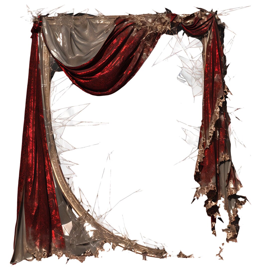 120 Drapery, SVG, PNG, AI, Eps, Psd, Illustrations, Red Curtain, Glass ...