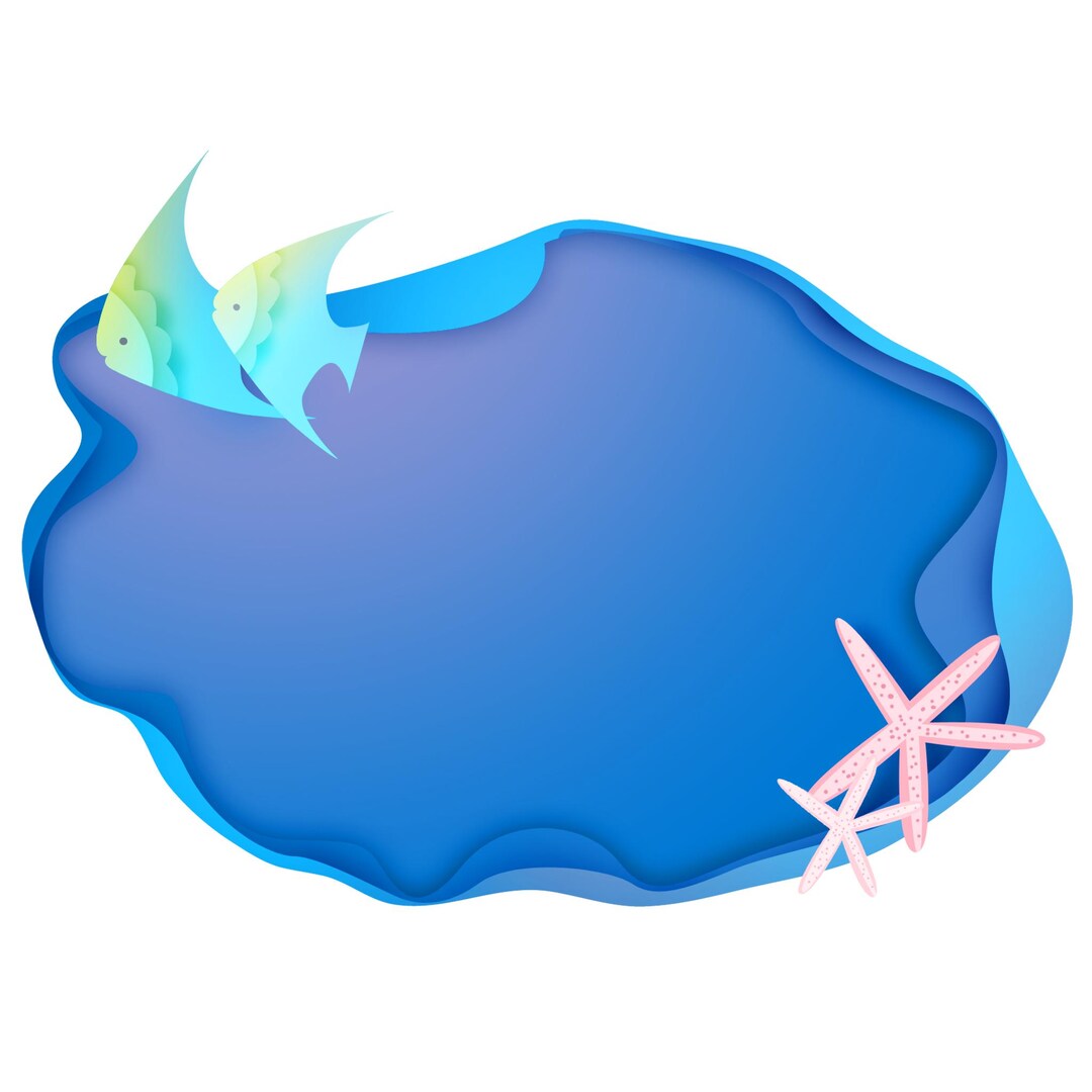 54 Ocean Border, SVG, PNG, AI, Eps, Illustrations, Seaweed, Starfish ...
