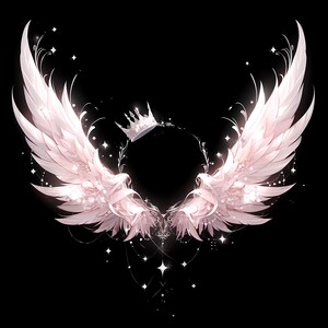 95 Pink Wings, SVG, PNG, AI, Eps, Psd, Illustrations, Crown, Rose ...