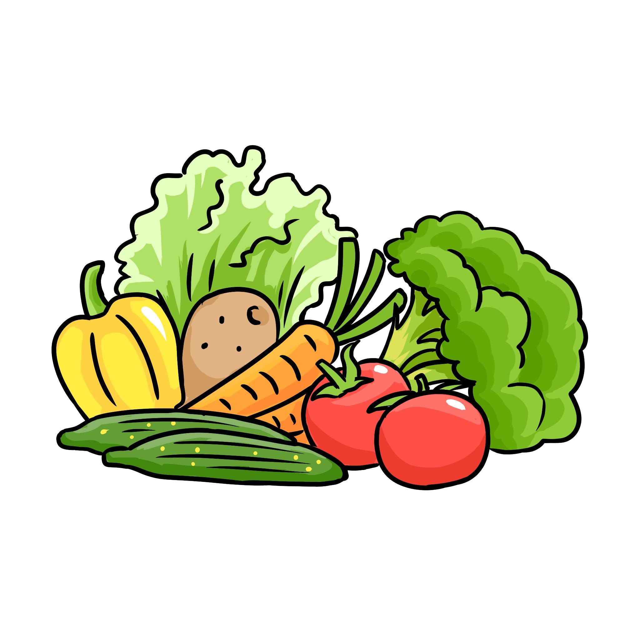 70 Vegetable, SVG, PNG, AI, Eps, Illustrations, Lettuce, Celery ...