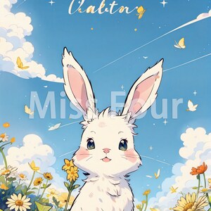 Rabbit Aesthetic Wallpapers 4k Desktop Wallpaper Ealistic Wallpaper - Etsy