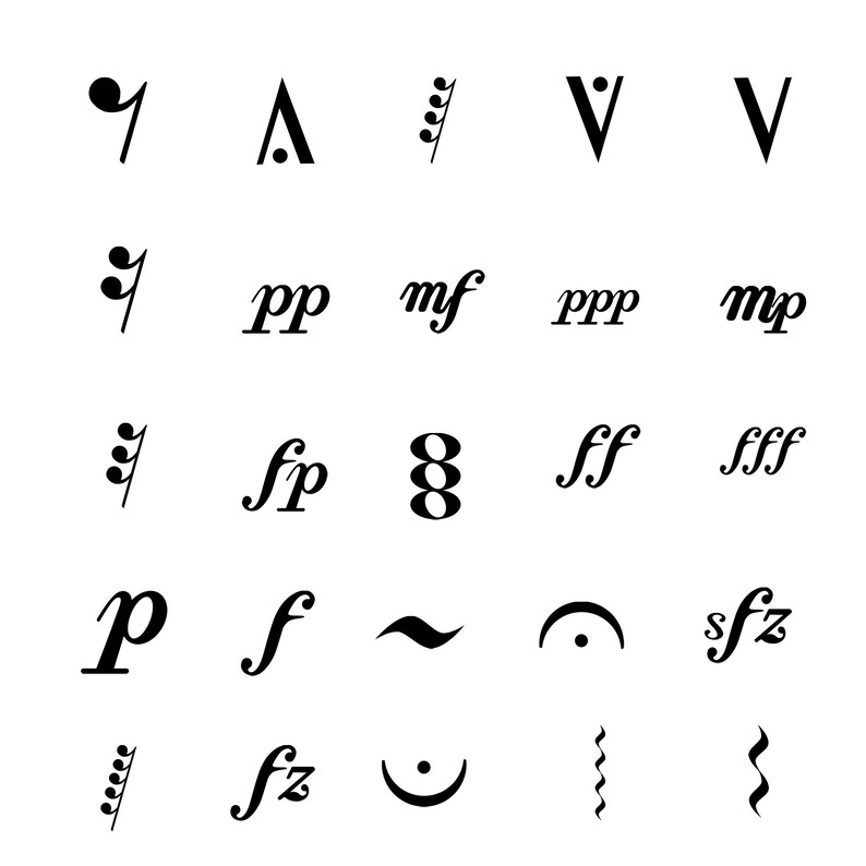 200+ Musical Symbols, SVG, PNG, AI, Illustrations, - Etsy