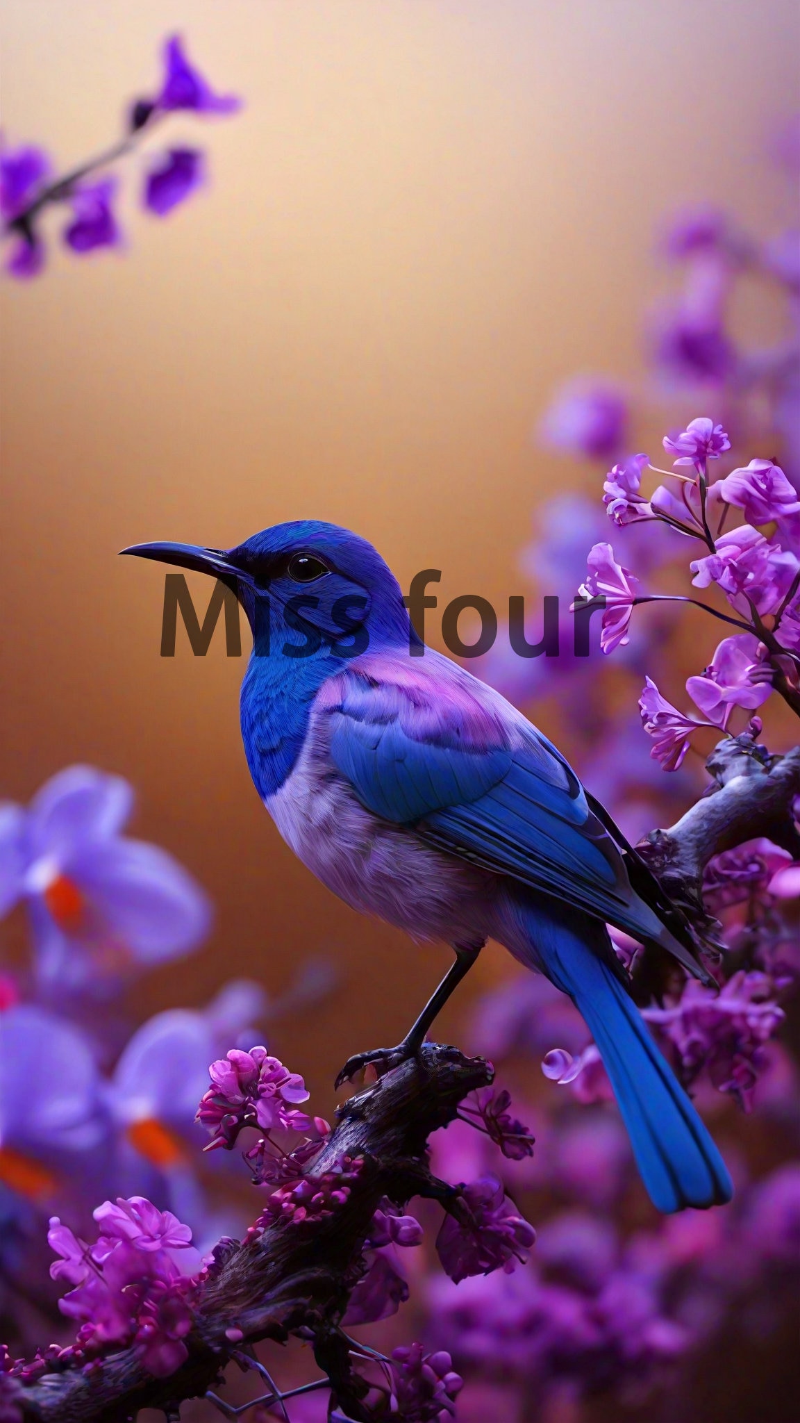 Bird Aesthetic Wallpapers 4k Desktop Field Wallpaper Purple Ealistic ...