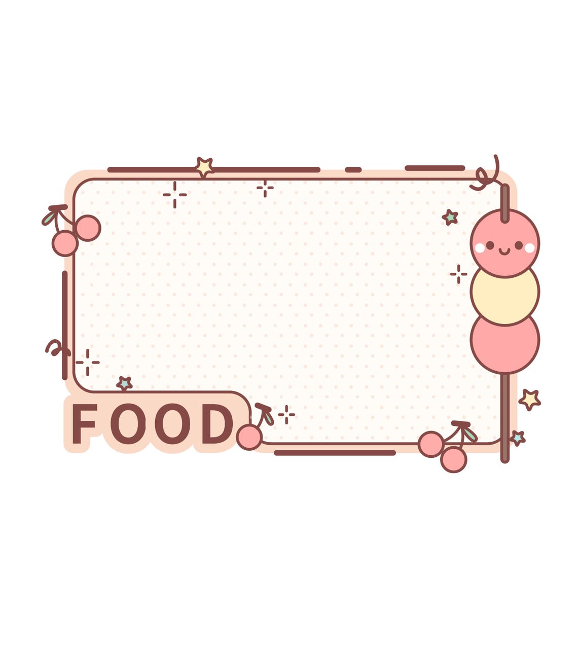 58 Food Border, SVG, PNG, AI, Eps, Illustrations, Pink Notebook, Bubble ...