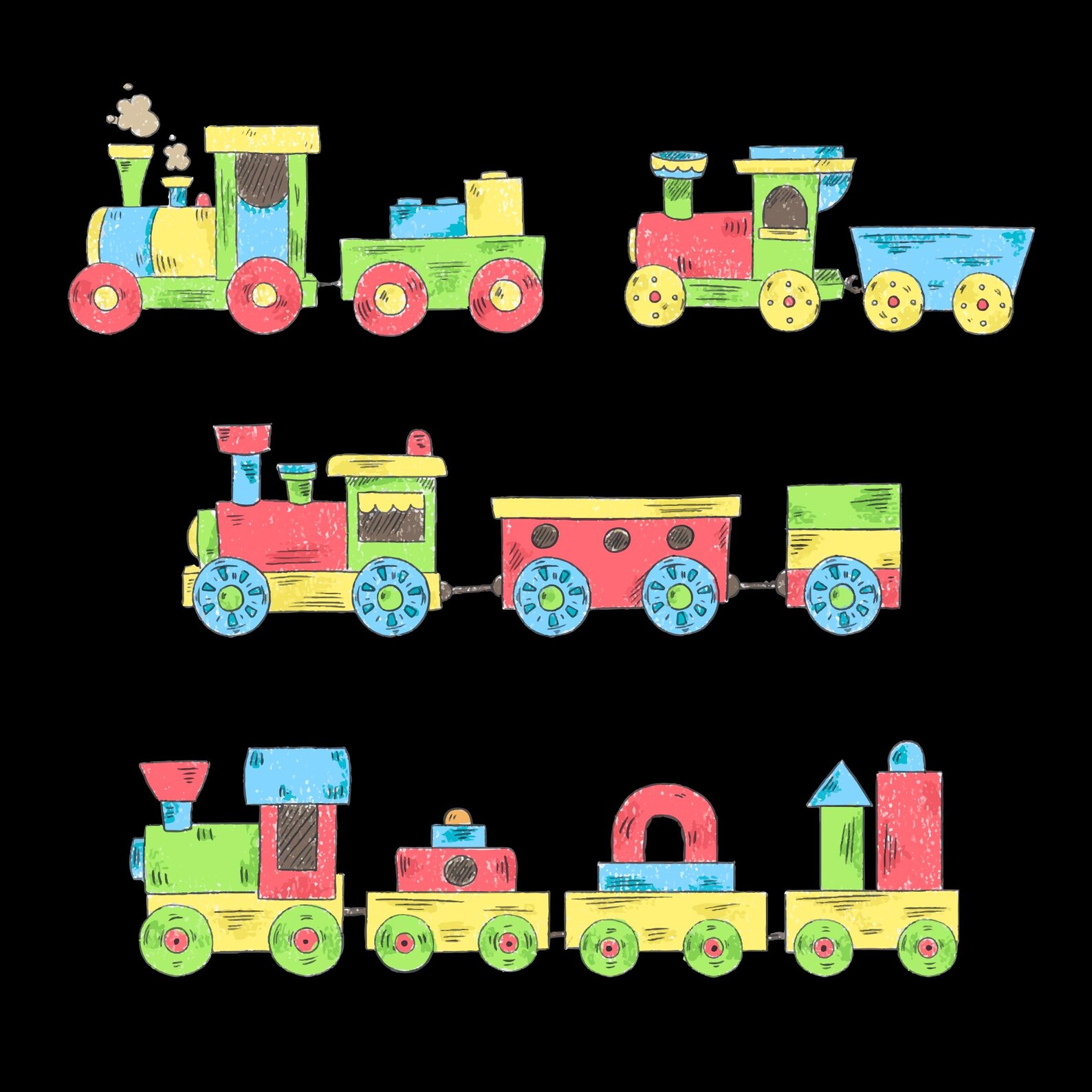 61 Cartoon Train, SVG, PNG, AI, Eps, Illustrations, Toys, Train, Pastel ...