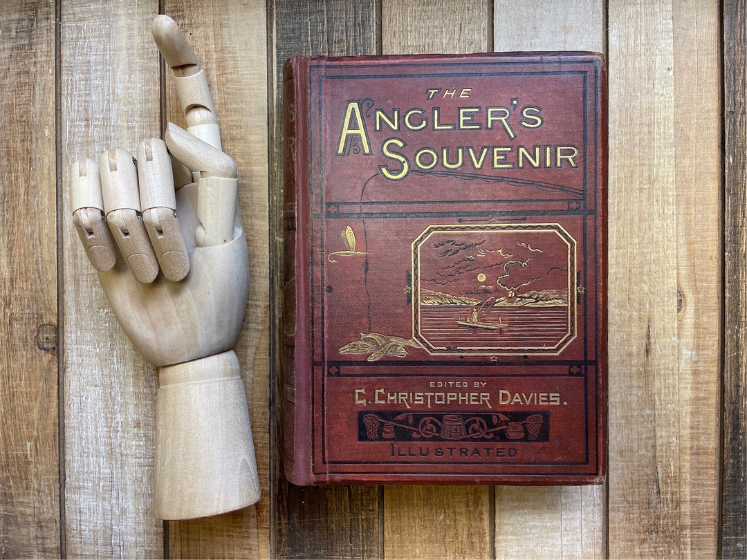 Fishing Cabin Decoration Vintage Fishing Book 1800s the Anglers ...