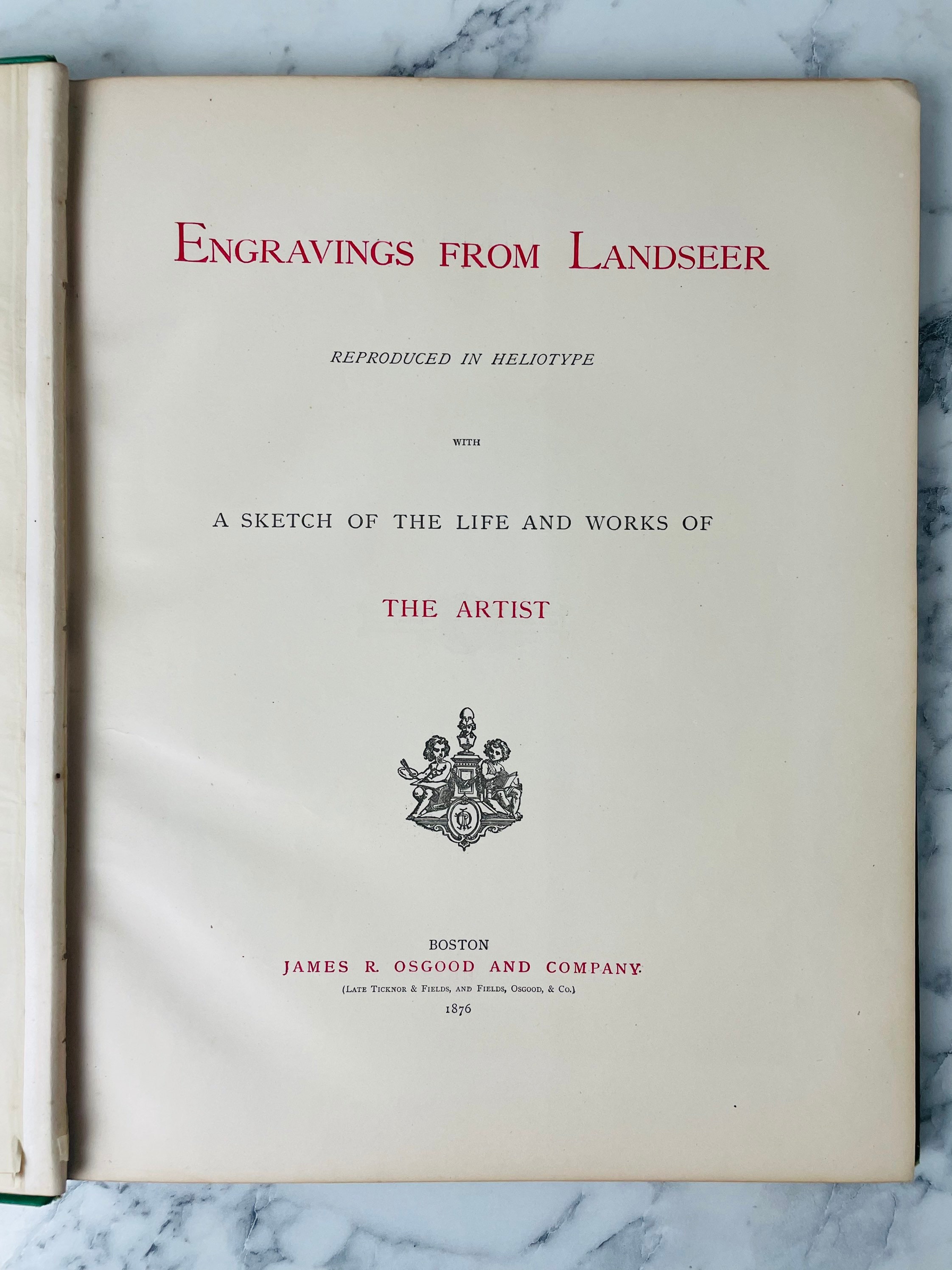 Vintage Deer Book Engravings From Landseer A Sketch of the Life and ...