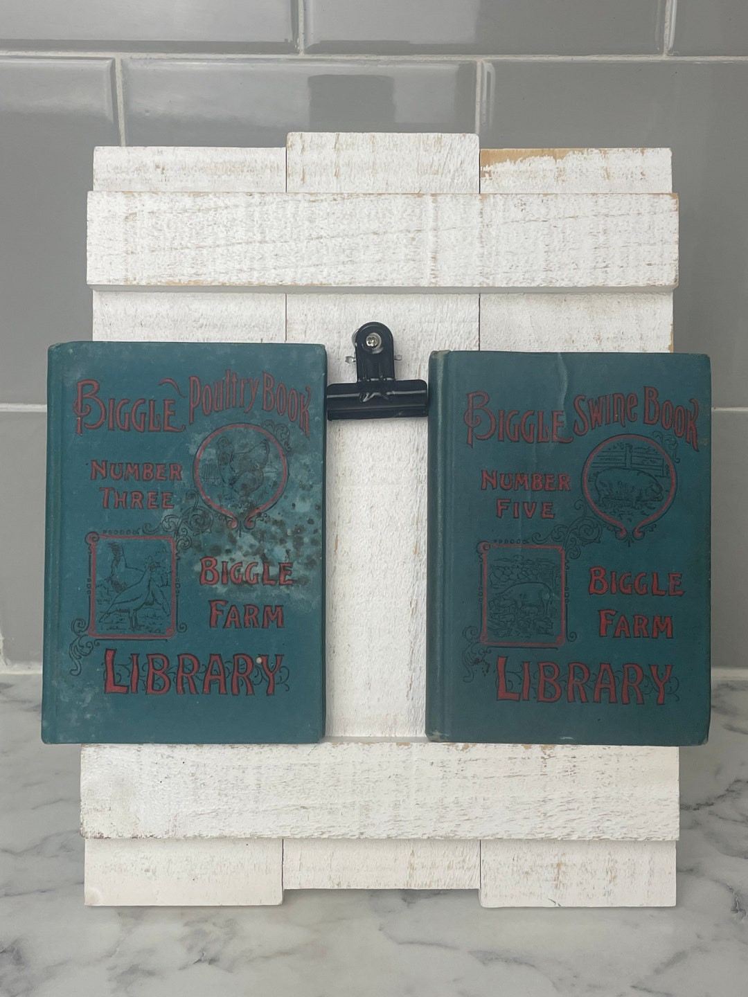 Vintage Farmhouse Books Biggle Farm Library #3 1904 Poultry Book & #5 ...