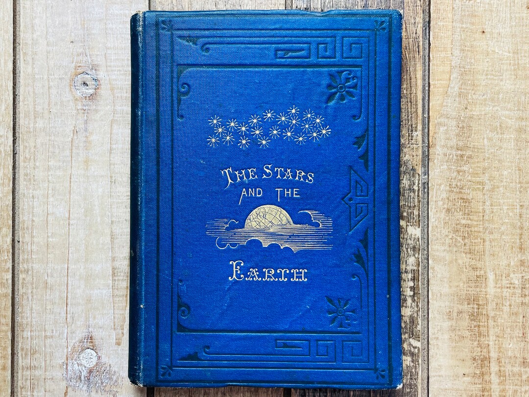 1875 Vintage Astronomy Moon Planets Sun the Stars and the Earth Space ...