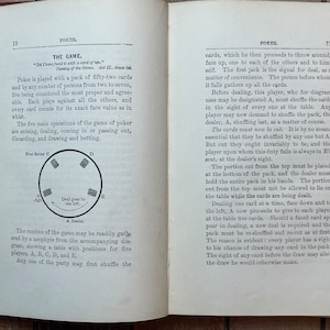 Vintage Poker Book Handbook Card Games Playing Cards Deck Casino ...