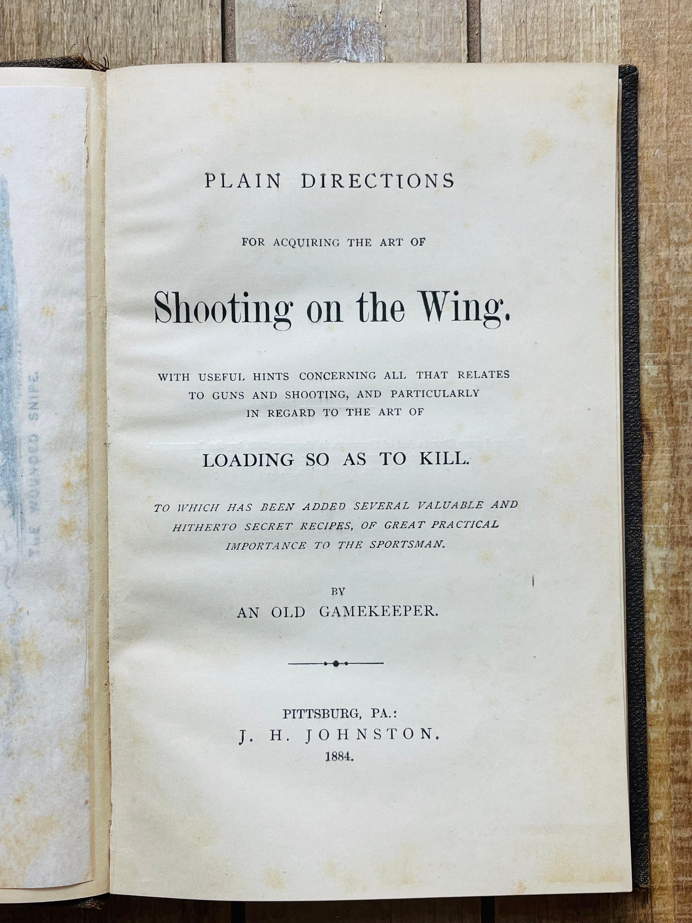 Vintage Duck Hunting Book Mallards 1884 Shooting on the Wing Beautiful ...