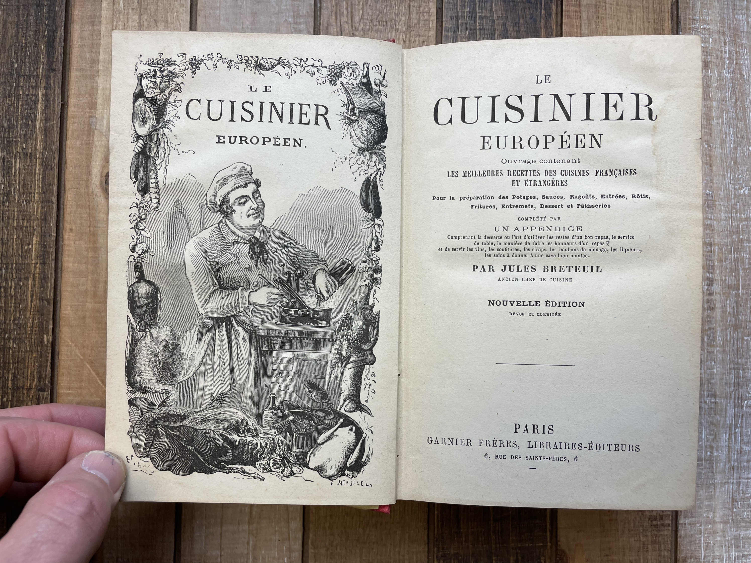 Vintage Book Ultra Rare French Recipe Book Le Cuisinier Europeen ...