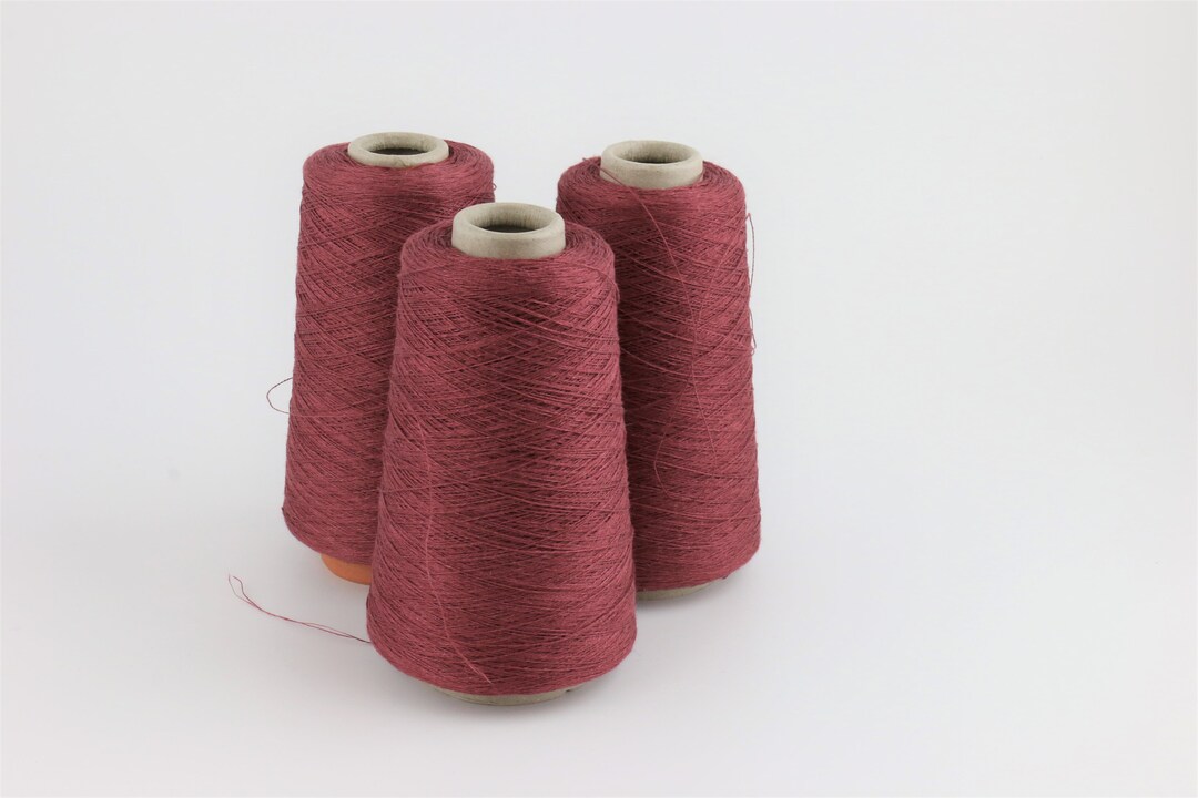 500 G 100% Linen Yarn Cranberry/ Light Red Linen Yarn Linen - Etsy