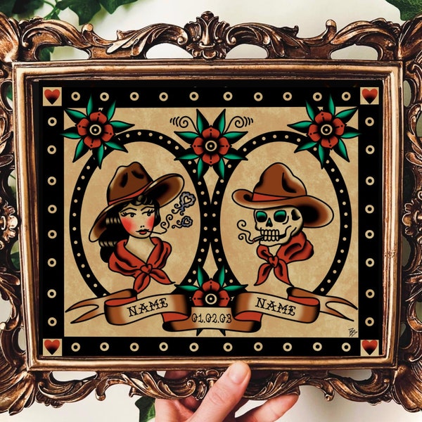 Western Tattoo Flash Art - Etsy