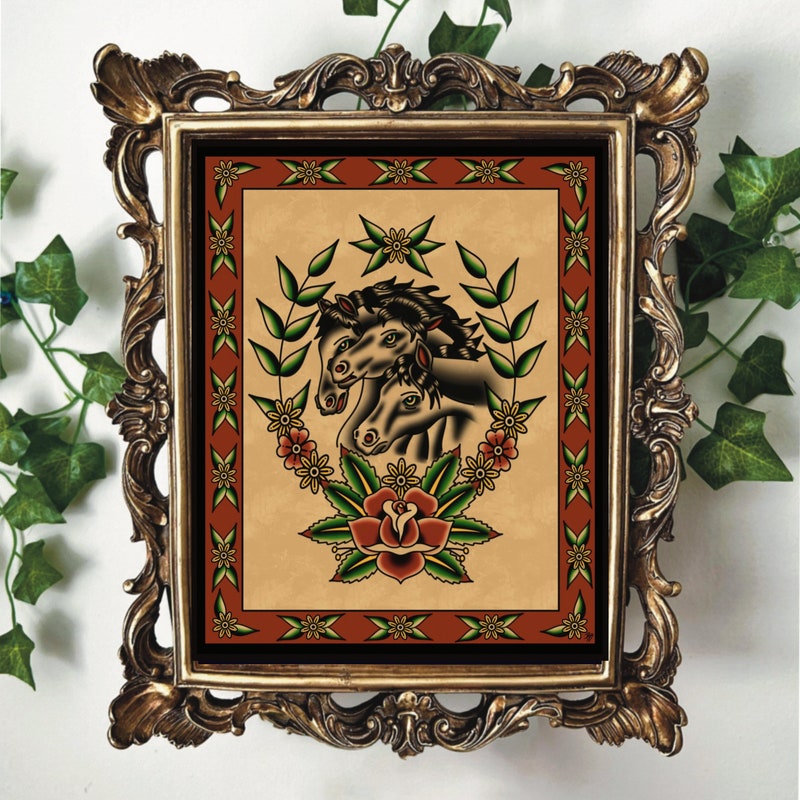 Horse Flash Art - Etsy