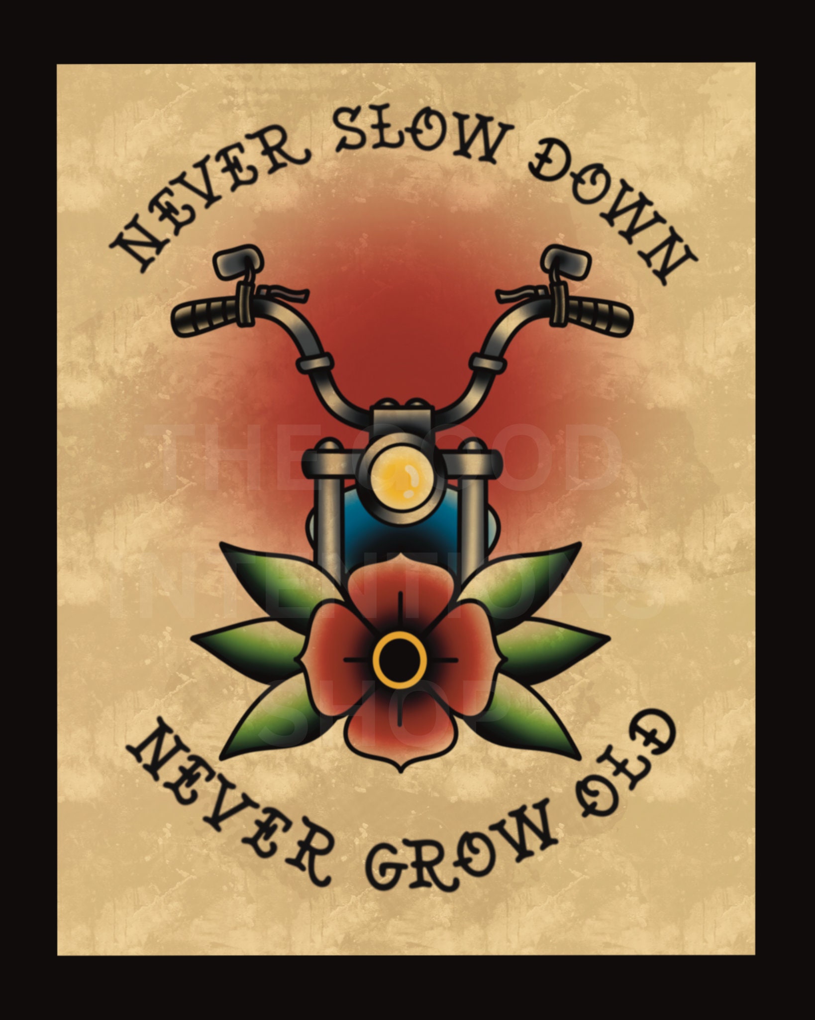 Vintage Motorcycle Tattoo 845 Motorcycle Tattoos Stock Photos,