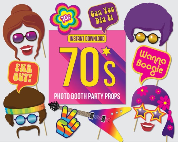 1970's photo booth props timeless classic