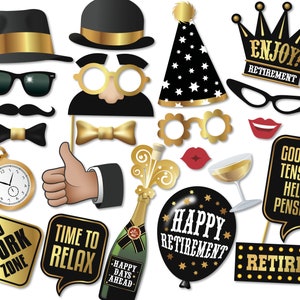 Retirement Photo Booth Party Props II - Retirement Leaving Party ...