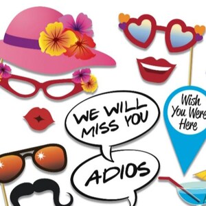 Bon Voyage Photo Booth Party Props, Going Away, Leaving, Retirement ...