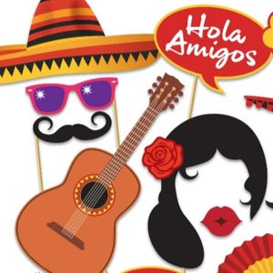 Spanish Themed Party Props, Hola Amigos! Viva Espana!!! - Instant ...