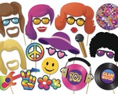 70s Disco Party Photo Booth Props 1970s Glam Rock Theme - Etsy