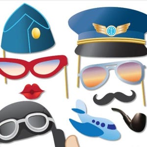 Airplane Pilot Photo Booth Props Party, Top Gun Party, Planes, Flying ...