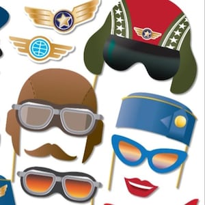 Airplane Pilot Photo Booth Props Party, Top Gun Party, Planes, Flying ...