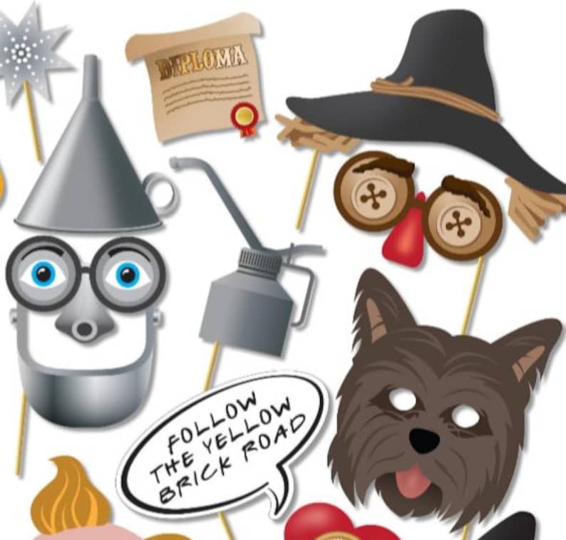 Wizard of Oz Photo Booth Props, Wizard of Oz Birthday Party, Pantomine ...