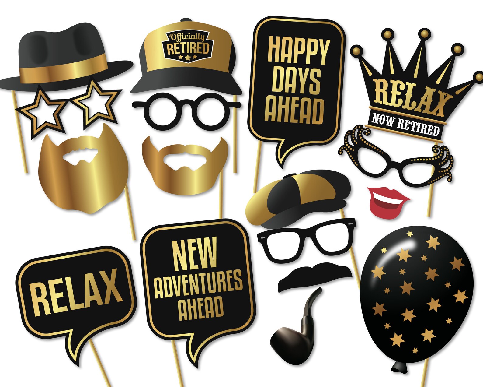 Retirement Photo Booth Party Props II Retirement Leaving - Etsy