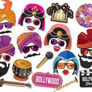 Bollywood Photo Booth Props - Printable Photo Booth Party Props ...