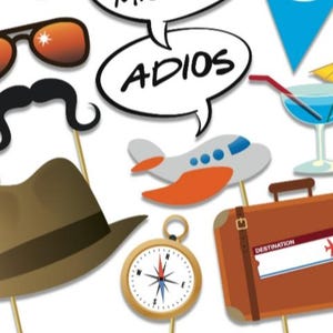 Bon Voyage Photo Booth Party Props, Going Away, Leaving, Retirement ...