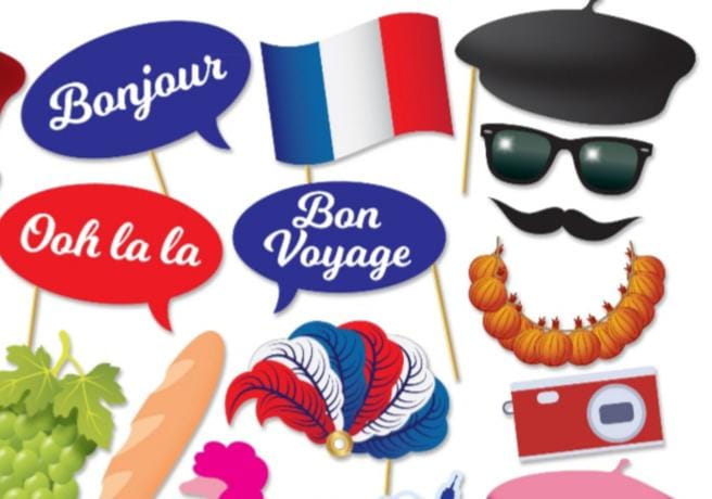 French Photo Booth Props, Vive La France Printable Party Props, French ...