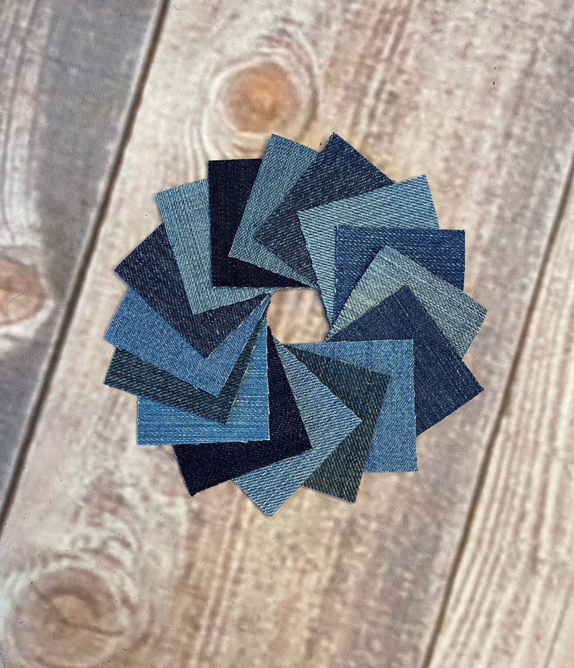 Denim Jean Fabric Squares Bundle 2 X2 Inches Appliqué - Etsy