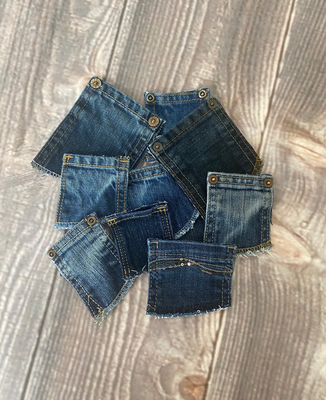 Denim Jean Coin Pockets 10 Pack - Etsy